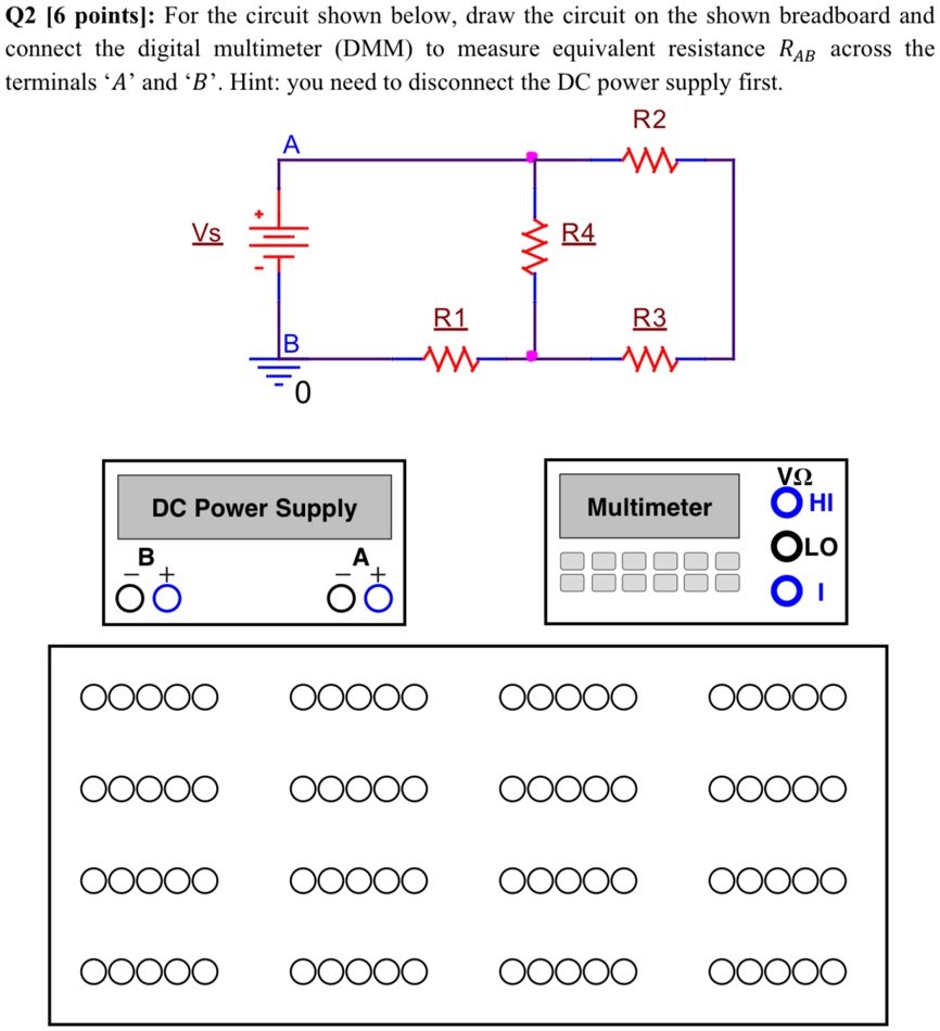 q2 6 points for the circuit shown below draw the circuit on the shown ...