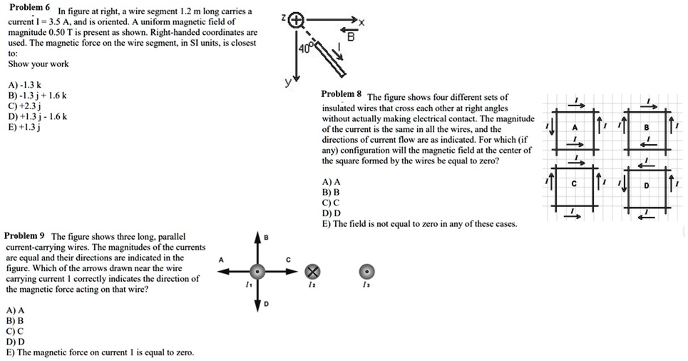 Solved Problen In Figure Rght Wire Segment [ 2 M Long Carries And Cument