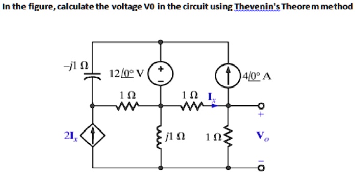 SOLVED: In the figure, calculate the voltage V(0) in the circuit using Thevenin's Theorem method ...