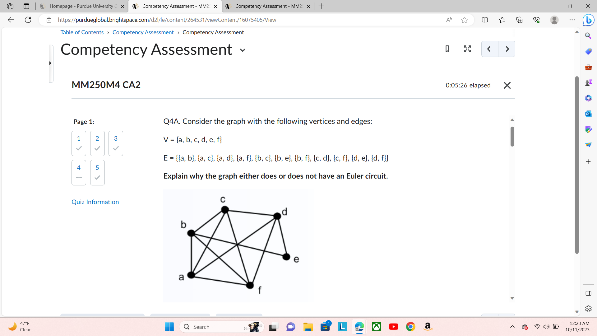 two vertices b and f have odd degree therefore the graph does not have an euler circuit all ...