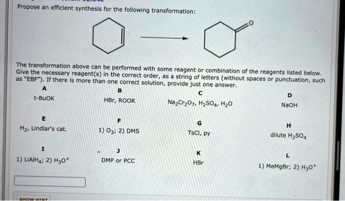 SOLVED: Propose an efficient synthesis for the following transformation ...