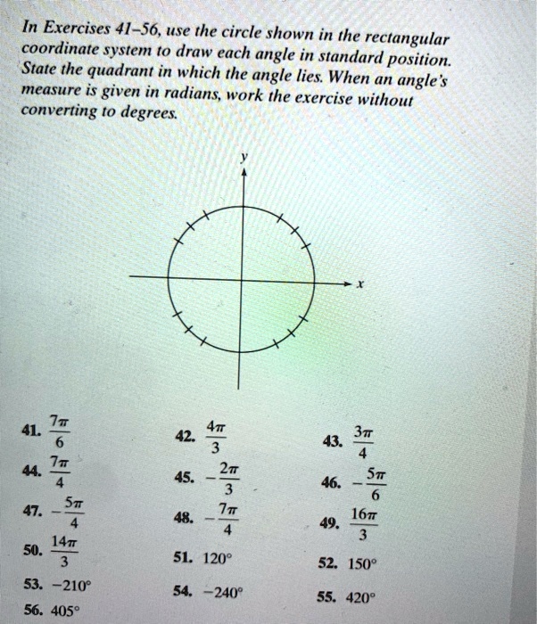 SOLVED: In Exercises 41-56,use the circle shown in the rectangular ...