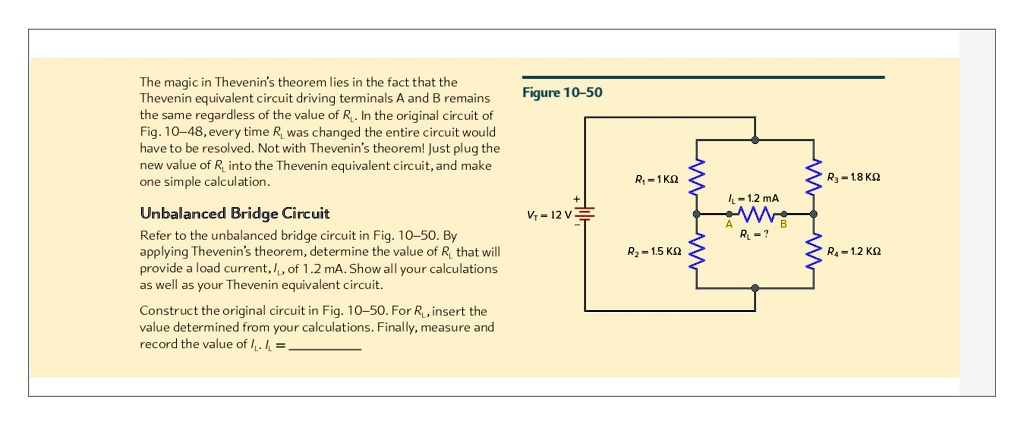 SOLVED: Please help with Chapter 10 problem 1laa unbalanced bridge circuit in Grobb's basic 12th ...