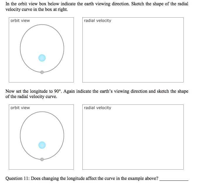 In the orbit view box below indicate the earth viewing direction ...