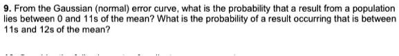 From the Gaussian (normal) error curve , what is the … - SolvedLib