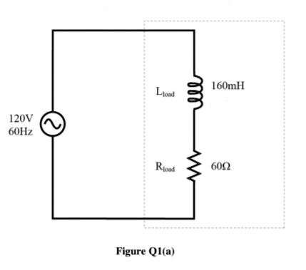 q1 a based on the circuit in figure q1a i calculate the current the true power the reactive ...