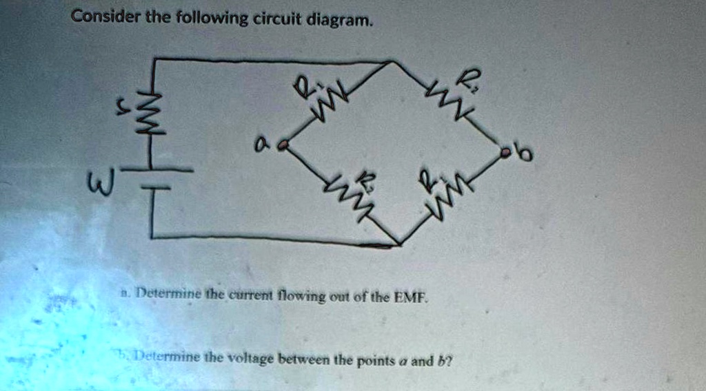 Consider the following circuit diagram VM .Determine the curtent ...