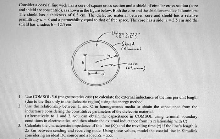 SOLVED: Please calculate the external inductance. Consider a coaxial ...