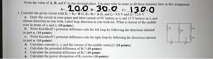 SOLVED: Calculate currents it, iz and the current of the middle wire (is)? 1. Consider the given ...
