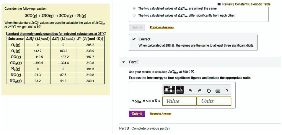 revie constants periodic table consider tne following reaction the t0 calculated values ol agrn ...