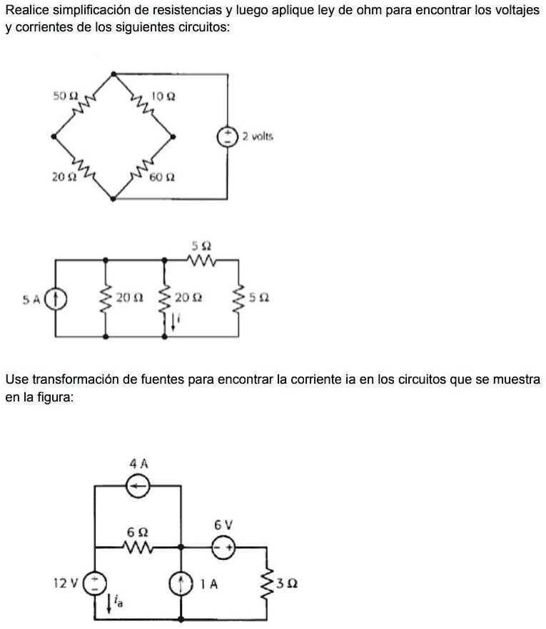 ejercicio de electricidad y electronica realice simplificacion de ...