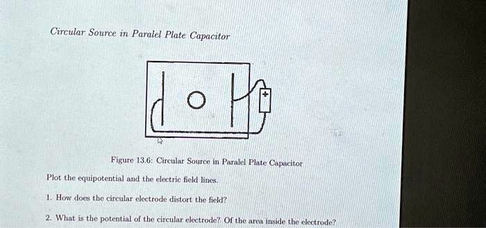 SOLVED: Circular Source in Paralel Plate Capacitor Figure 13.6:Circular Source in Paralel Plate ...