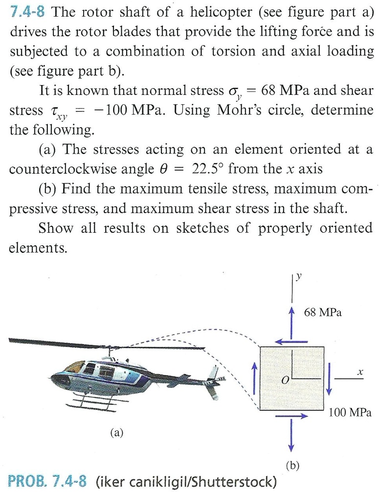 74 8 the rotor shaft of a helicopter see figure part a drives the rotor ...