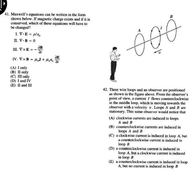 SOLVED: 41. Maxwell's equations can be written in the form shown below ...