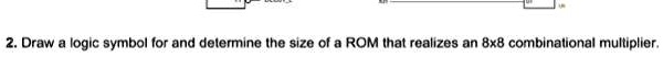 2.Draw a logic symbol for and determine the size of a ROM that realizes ...