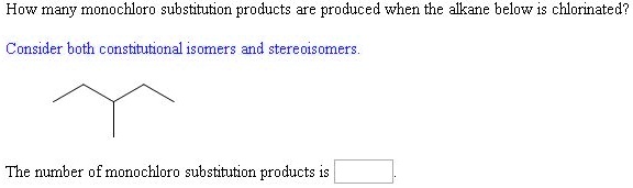 SOLVED: How many monochloro substitution products are produced when the ...