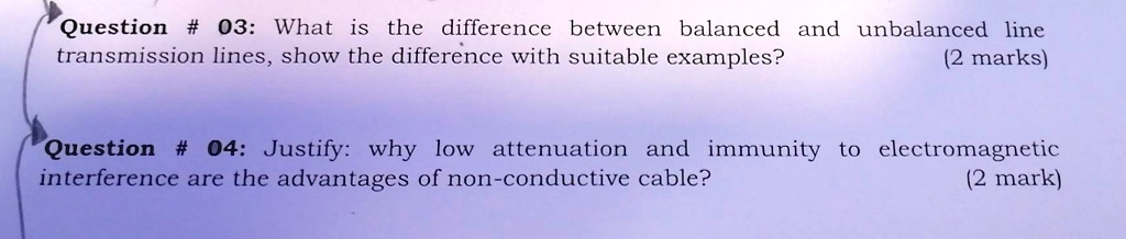 Question # 03: What is the difference between balanced and unbalanced ...