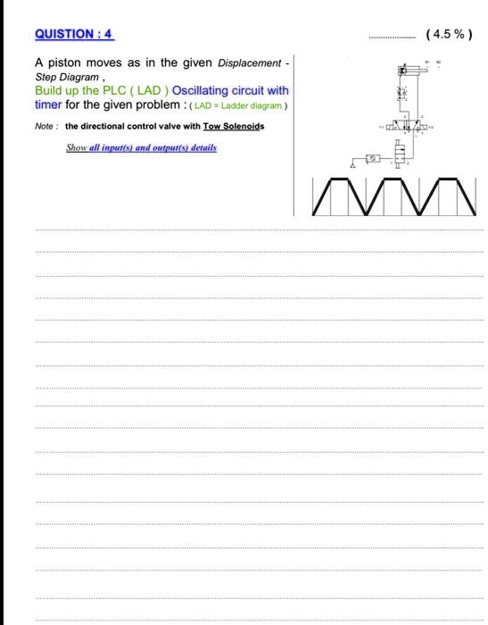 SOLVED: Question 4 (4.5%) A piston moves as shown in the given ...