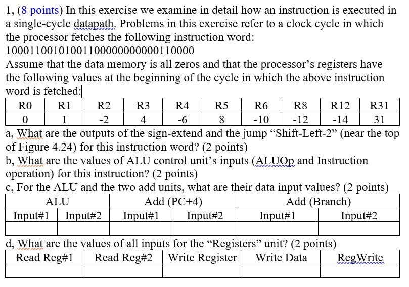 SOLVED: 1, (8 points) In this exercise we examine in detail how an ...