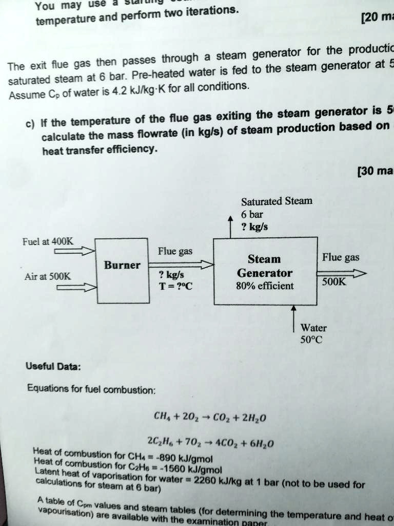 SOLVED: A fire-tube boiler consists of two parts: a burner and a steam ...