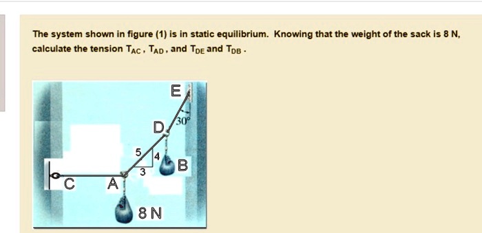 The system shown in Figure 1 is in static equilibrium. Knowing that the ...
