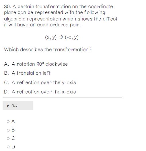SOLVED: 30. A certain transformation on the coordinate plane can be ...