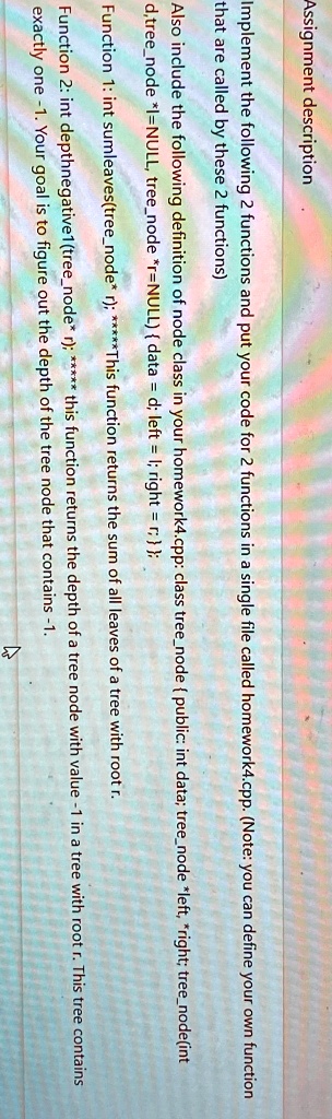 assignment description implement the following 2 functions and put your ...