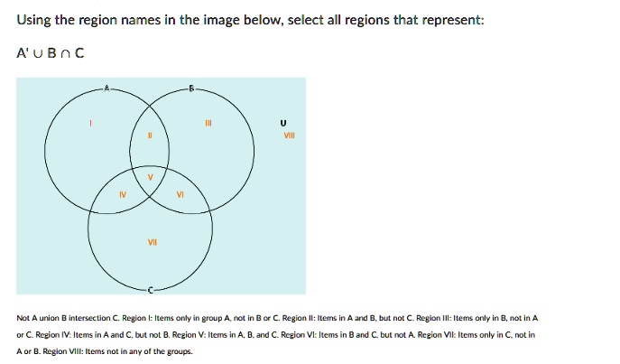 Using the region names in the image below, select all regions that ...