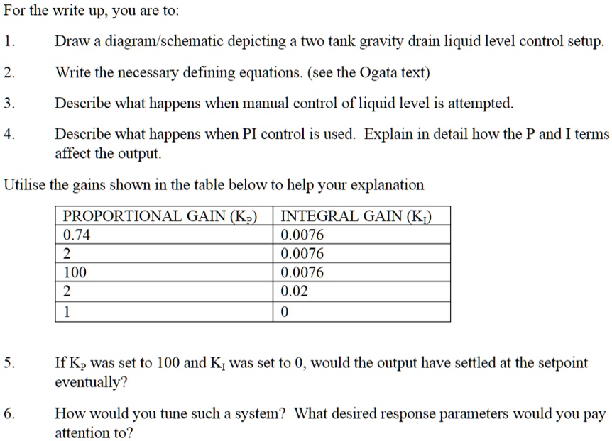 For the write up, you are to: 1. Draw a diagram/schematic depicting a ...