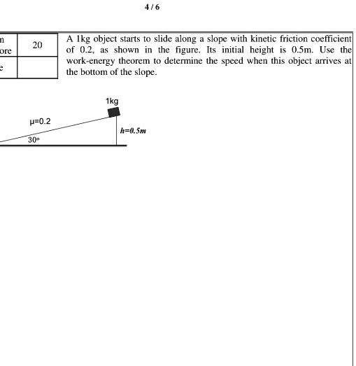 46 a ikg object starts to slide along slope with kinetic...