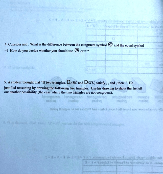 SOLVED: Consider and What is the difference between the congruent ... SOLVED: Consider and What is the difference between the congruent ...