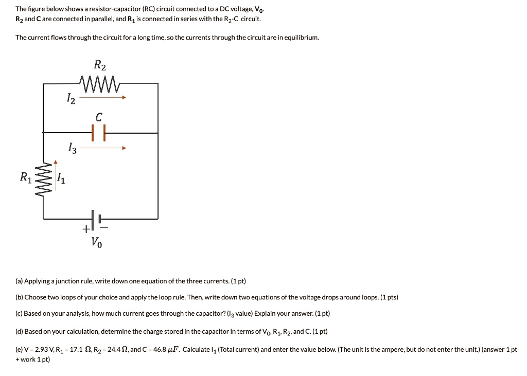 SOLVED: The figure below shows a resistor-capacitor (RC) circuit ...