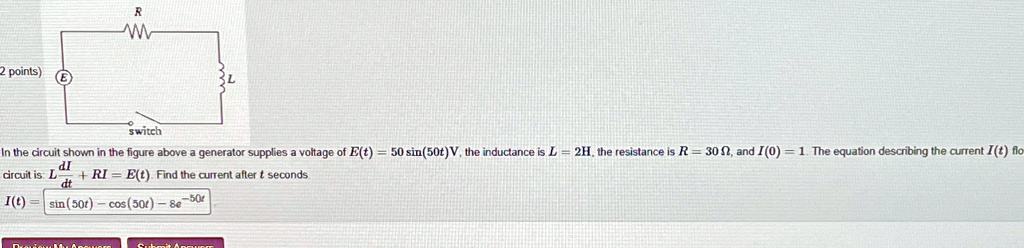 in the circuit shown in the figure above a generator supplies a voltage ...