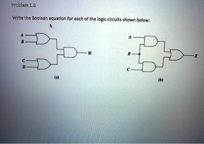 Solved Write The Boolean Equation For Each Of The Logic Circuits Shown 1824