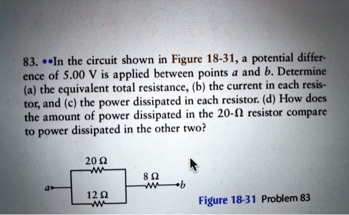 SOLVED: In the circuit shown in Figure 18-31, a potential difference of ...
