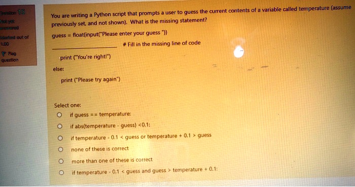 Solved You Are Writing A Python Script That Prompts A User To Guess 5379