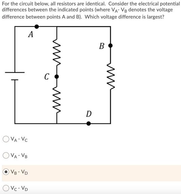 for the circuit below all resistors are identical consider the ...