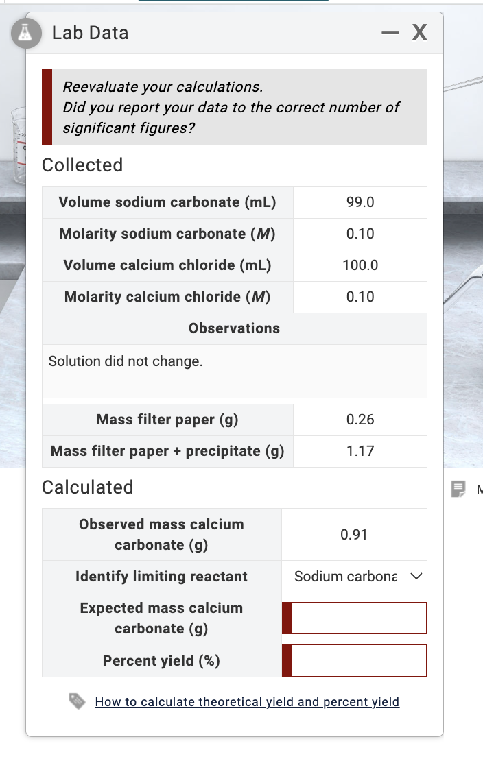 SOLVED: A Lab Data Reevaluate your calculations. Did you report your data to the correct number ...