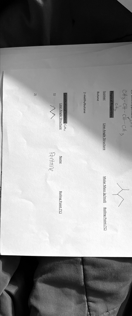 CH3-CH-CH-CH3 CH Physical Properties: Isomer Butane 2-methylbutane Line ...