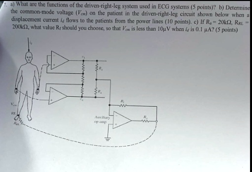 a) What are the functions of the driven-right-leg system used in ECG ...