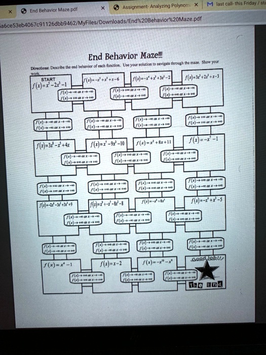 asslanment analyzing polom m last coll this friday end behavior maze ...