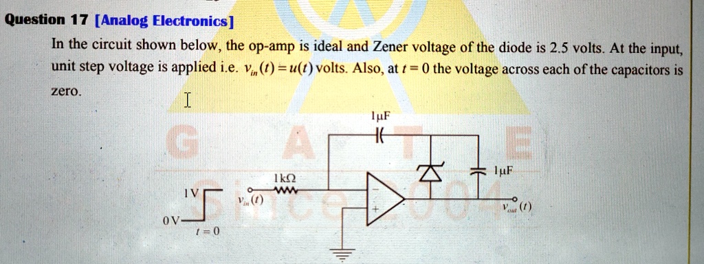solve this question 17 analog electronics in the circuit shown below the op amp is ideal and ...