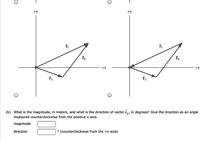 SOLVED: What the magnitude, in meters and what the direction of vector ...