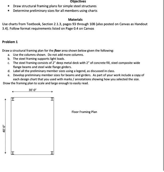 Objectives Draw structural framing plans for simple steel structures ...
