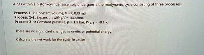 SOLVED: Texts: A gas within a piston-cylinder assembly undergoes a ...