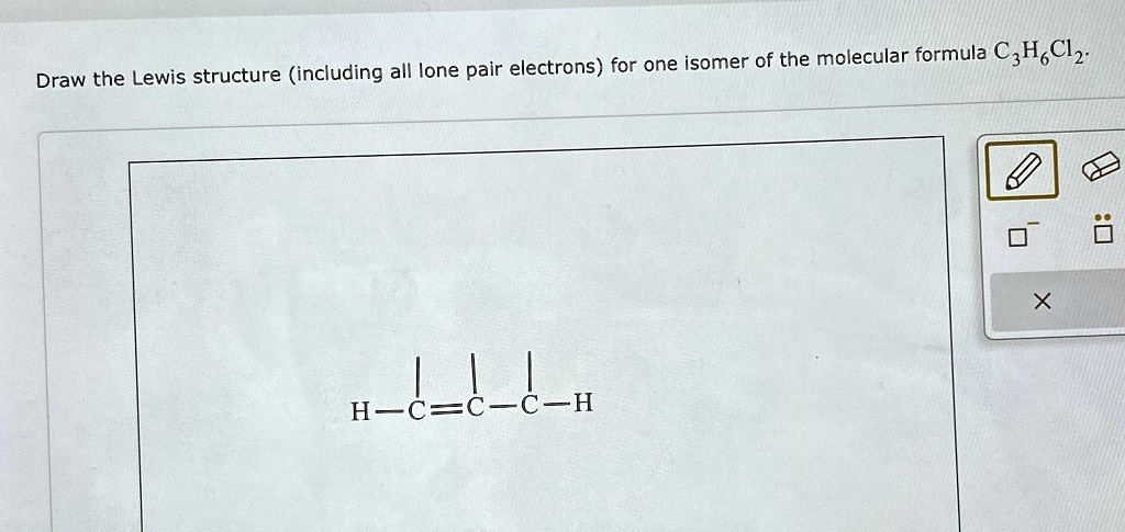 Draw the Lewis structure (including all lone pair electrons) for one ...