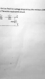 SOLVED: In the figure below, find the voltage drop across the resistors (10 kiloohm, 30 kiloohm ...