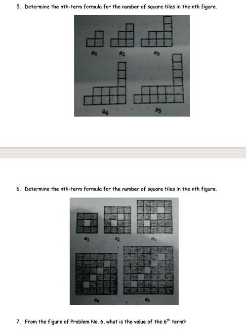 determine the nth term formula for the number of square tiles in the ... determine the nth term formula for the number of square tiles in the ...
