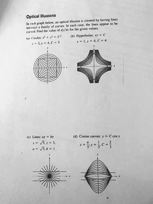 Optical Illusions In each graph below, an optical illusion...