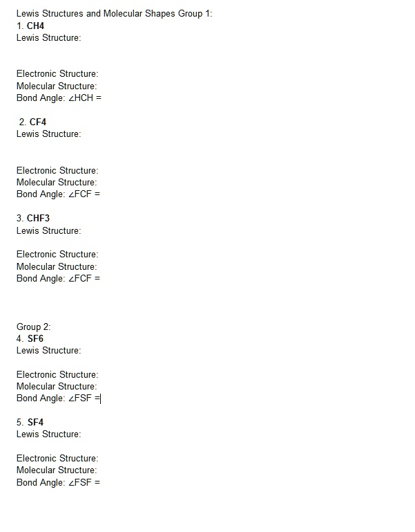 lewis structures and molecular shapes group ch4 lewis structure ...